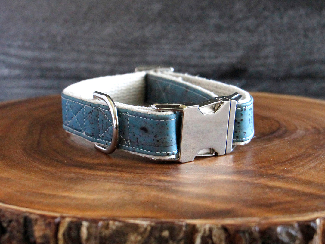 Signature Cork Dog Collar - Ocean Blue – Wigglywoos